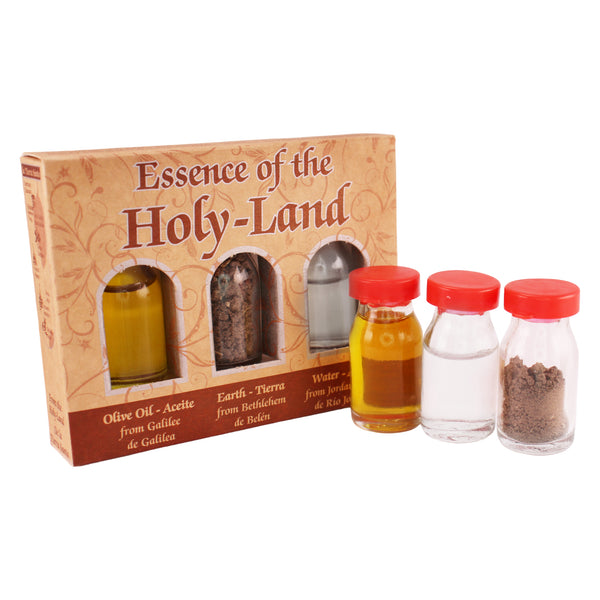 Christian Gift Set 3 Bottles Blessed Pure Olive Oil Holy Water Bethleh